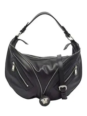 Versace Repeat Leather Tote Bag - Black
