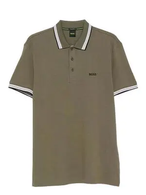 BOSS Paddy Logo-embroidered Polo Shirt - Green