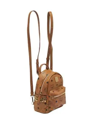 Mcm MCM Stark Bebe Boo Studded Backpack Brown