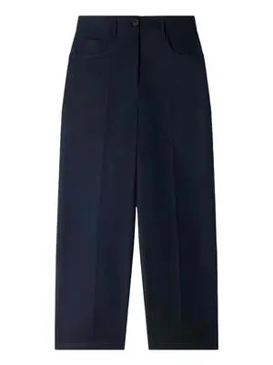 SANDRO SANDRO High-Waisted Wide-Leg Palazzo Pants With Pressed Crease