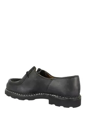 Paraboot Michael Marche Ii Leather Boat Shoes - Black