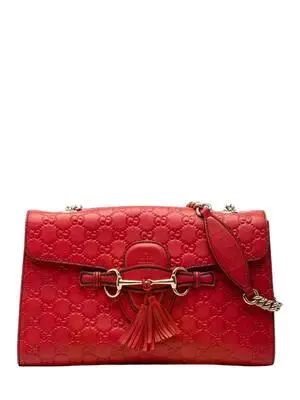 Gucci 2000-2015 Medium Guccissima Emily Shoulder Bag - Red