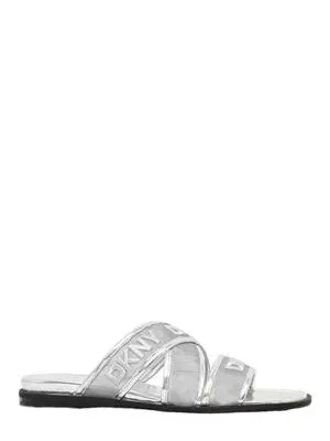 Dkny Cerelia Crossover Strap Slides - Silver