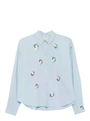 FORTE_FORTE Embroidered Shirt - Blue