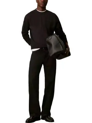 Calvin Klein Logo-embroidered Sweatshirt - Black
