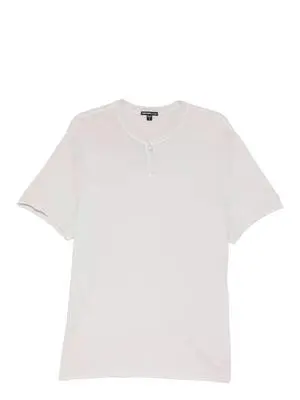 JAMES PERSE Slub-jersey Henley T-shirt - Grey