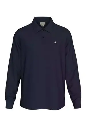 Calvin Klein Long-sleeve Polo Shirt - Blue