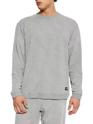 DIESEL® Willy-d-core Logo-patch Sweatshirt - Grey