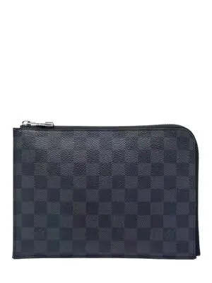 LOUIS VUITTON 2016 Damier Graphite Pochette Jour Pm Clutch Bag - Black