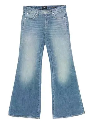 7 For All Mankind Low-rise Flared Jeans - Blue
