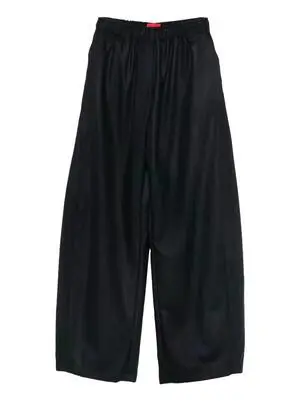 THELATEST Elasticated Waistband Wide-leg Trousers - Blue
