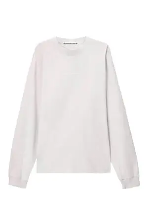 Alexander Wang Logo-print Long-sleeve T-shirt Pink