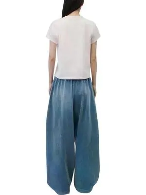 ALEXANDER WANG Logo Print Shrunken Short Sleeve T-shirt