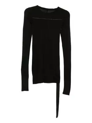 Rick Owens Ruched Long-sleeve Top - Black