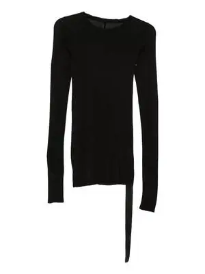 Rick Owens Ruched Long-sleeve Top - Black