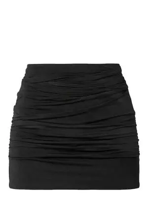 WARDROBE.NYC Ruched Mini Skirt