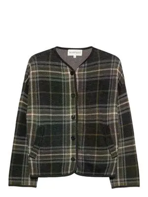 Eric Bompard Tartan Jacquard Cardigan - Grey