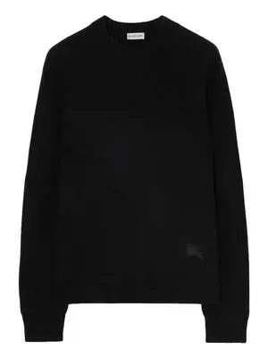 Burberry Cashmere Sweater With Knight Motif - Black