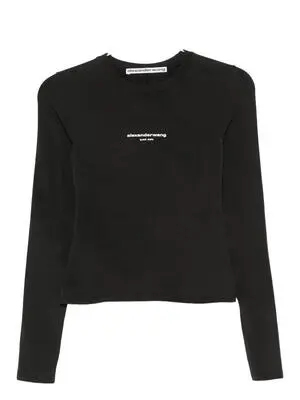 ALEXANDER WANG Layered-detail Ribbed-knit Top