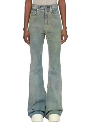Rick Owens High-waisted Flared Jeans - Blue