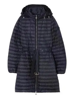 Burberry Nylon Amberley Puffer Coat - Blue