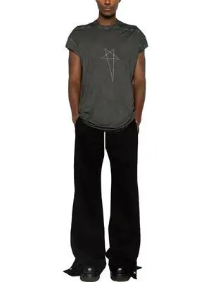 Rick Owens Wide Pusher Press-stud Track Pants - Black