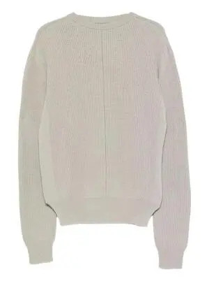 Rick Owens Ribbed-knit Panelled Sweater - Neutrals
