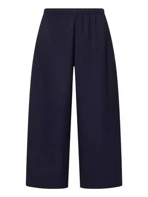 KHAITE KHAITE Navy Blue Virgin Wool Wide-Leg Trousers