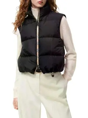 BURBERRY Burberry Padded Check Detail Jacket