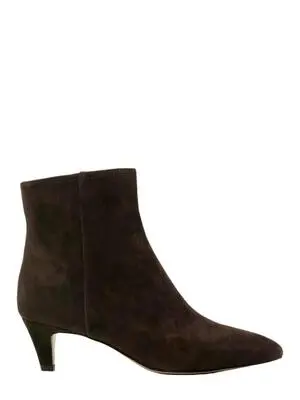 TWINSET Pointed-toe Kitten-heel Ankle Boots - Brown