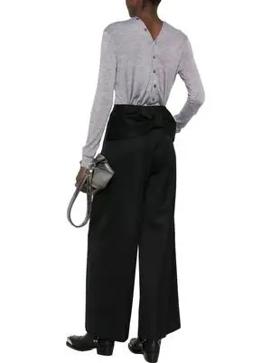 Simone Rocha Bow-detail Wide-leg Trousers - Black
