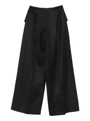 Simone Rocha Bow Detail Wide Leg Trousers - Black