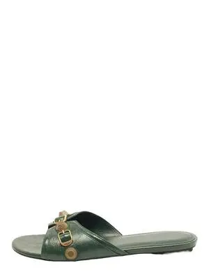 Balenciaga Le Cagole Studded Sandals - Green
