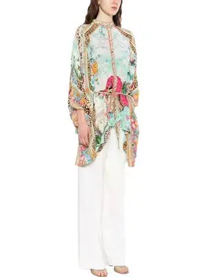 Camilla Camilla Button Scarf Blouse Blue