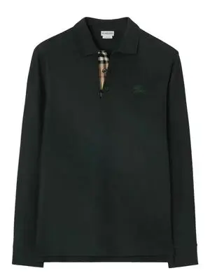 BURBERRY Long-sleeve Cotton Polo Shirt