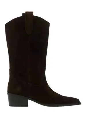 VAGABOND SHOEMAKERS Pointed-toe Western-style Boots - Brown