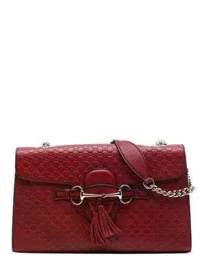 Gucci 2016-2026 Medium Microguccissima Emily Shoulder Bag - Red
