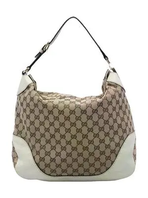 Gucci Gucci GG Canvas Charlotte Hobo Tote Bag White