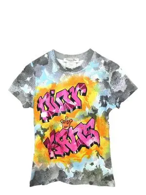 DIOR 2004 Dior Kaos Graffiti-print T-shirt