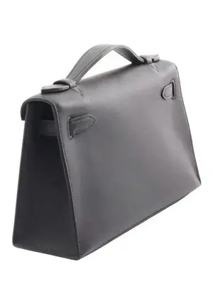 Hermès 2024 Swift Kelly Pochette 22 Handbag - Black