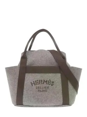 Hermès Feutre Sac De Pansage Groom Satchel - Grey