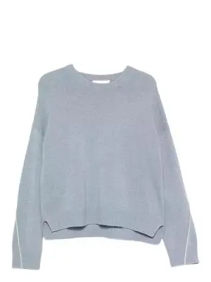 Eric Bompard Cashmere Jersey Knit Crew Neck Sweater - Blue
