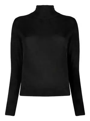 ROBERTO COLLINA Fine Knit Roll Neck Sweater - Black