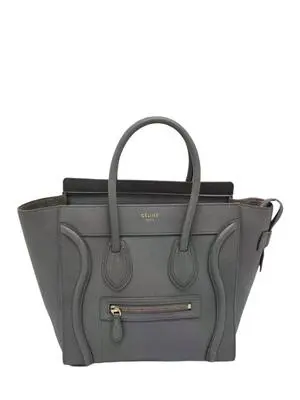 Celine Luggage Micro Tote Bag - Grey