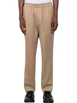 AMI Elasticated-waist Wool Trousers
