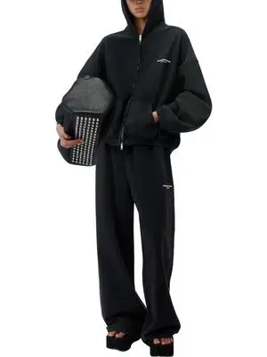 Alexander Wang Logo-print Oversized Track Pants - Black