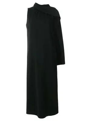 ALBERTA FERRETTI One Shoulder Cape Dress