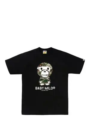 A BATHING APE Baby Milo Camo-print T-shirt - Black