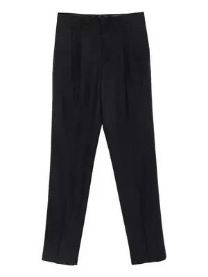 LARDINI Tailored Pleated Trousers - Black