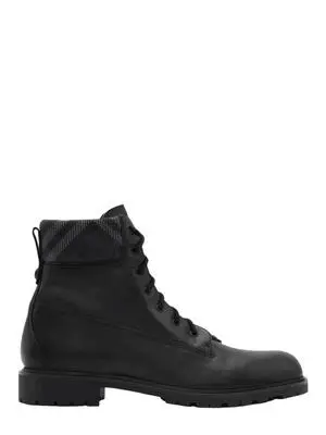 Burberry Durham Leather Lace-up Boots - Black